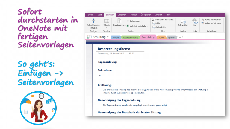 Sofort durchstaten in OneNote mit fertigen Seitenvorlagen - Verband der ...